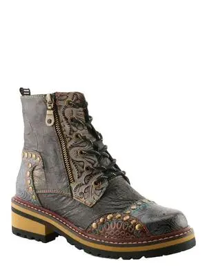 SPRING STEP SHOES Roselia Lace-up Boot - Slate Multi