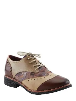SPRING STEP SHOES Bargiasti Leather Derby Brown Multi