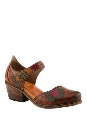 SPRING STEP SHOES Cabracho Mary Jane Pump Camel Multi
