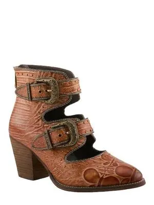 SPRING STEP SHOES Notched Booties - Camel