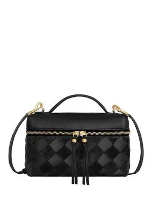 Rebecca Minkoff Frankie Leather Train Case - Black