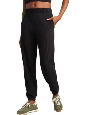 RHONE Signature Ribbed Joggers Pure Black