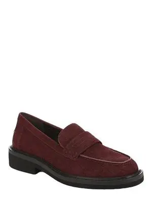 Vionic Leather Penny Loafer With Arch Support - Cherry Jubilee