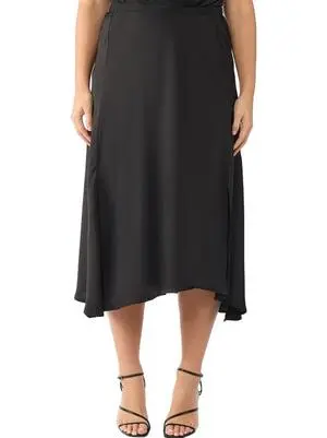 ESTELLE High-low Hem Skirt - Black