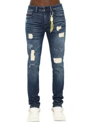 CULT OF INDIVIDUALITY Punk 601 Ripped Super Skinny Jeans - Viker