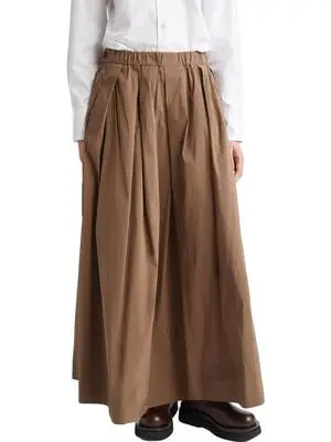 Max Mara Aloe Pleated Maxi Skirt - Brown