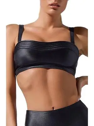 Heroine Sport Celine Metallic Sports Bra - Black