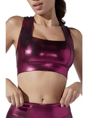 Heroine Sport Cycling Racerback Sports Bra - Fuchsia