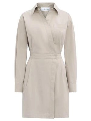 CALLAS MILANO Jaxina Wrap Shirt Dress - Beige