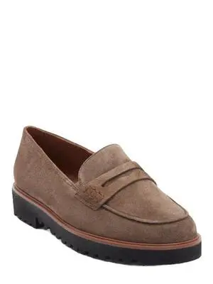 Paul Green Carmel Lug Penny Loafer - Earth Soft Suede