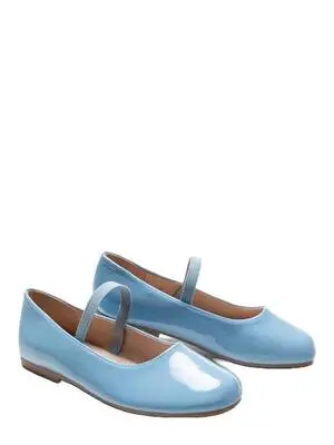 TULLEEN Satin Colette Mary Jane Flats Baby Blue