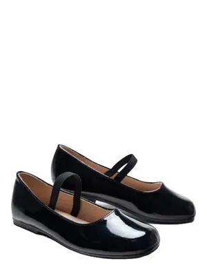 TULLEEN Satin Colette Mary Jane Flats Black