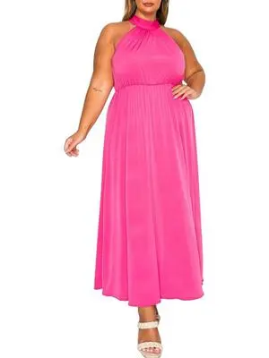 L I V D Cassia Maxi Dress Fuchsia