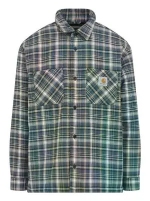 Carhartt Work In Progress Checked Pocketed Shirt Blue