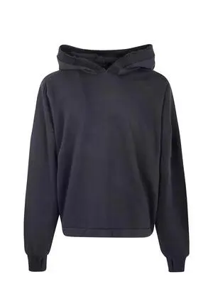 THOM KROM Long-sleeve Hoodie With Ribbed Trim - Black