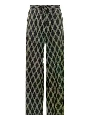 PIERRE-LOUIS MASCIA Diamond-pattern Trousers - Black