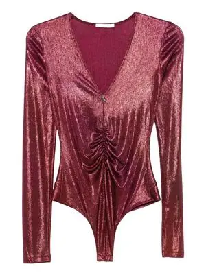 Patrizia Pepe Long-sleeve Bodysuit - Purple