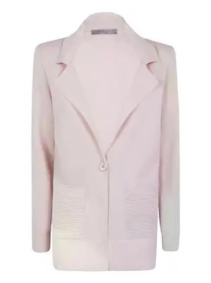 D.exterior Wool Jacket With Ribbed Pockets - Pink