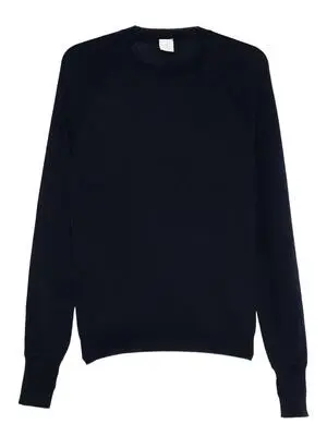 Eleventy Round-neck Wool Sweater - Blue
