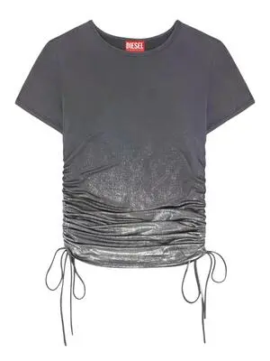 DIESEL Metallic-detail Cinched Top - Grey