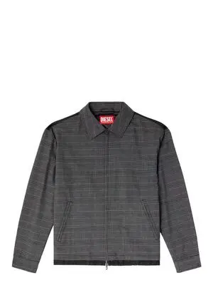 DIESEL® Checked Zip-up Shirt Jacket - Grey