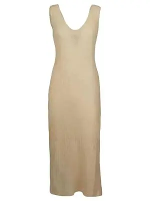 AKEP Textured Knit Dress - Neutrals