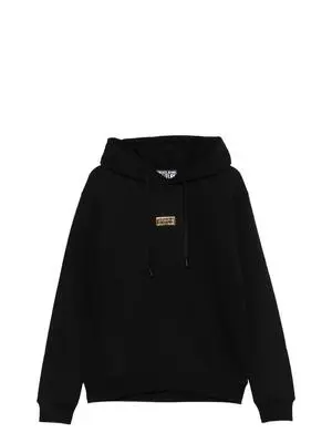 Versace Logo-plaque Hoodie - Black