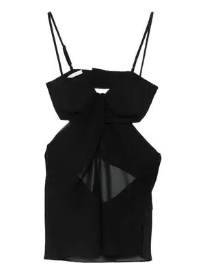 Patrizia Pepe Draped Detail Top - Black