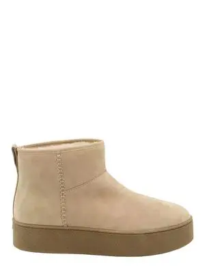 Hogan Suede Shearling Boots - Neutrals