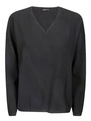 HIRA V-neck Cashmere Sweater - Grey