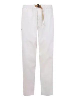 WHITE SAND Belted-waist Trousers - White