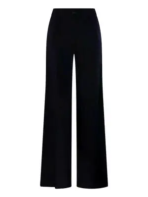 Max Mara Flat-front Straight Trousers - Blue