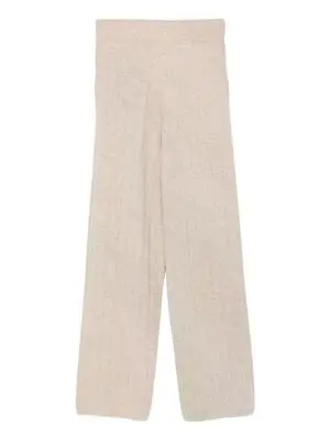 Max Mara Ribbed Cashmere Trousers - Neutrals