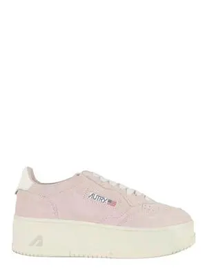 AUTRY Platform Suede Sneakers - Pink
