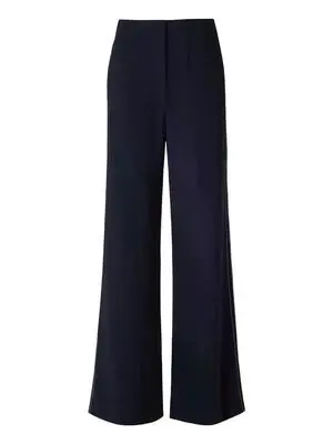 Veronica Beard Side-stripe Wide-leg Trousers - Blue