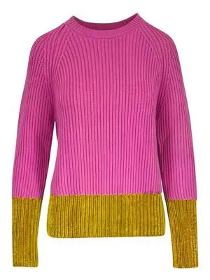 Marni Ribbed Panelled Sweater - Pink