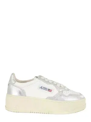 AUTRY Platform Leather Sneakers - White