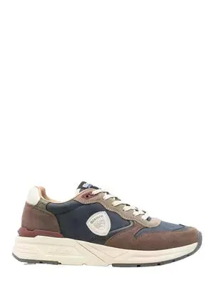 BLAUER. Leather Panel Sneakers - Blue