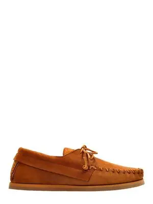 MARANT Leather Moccasin Boat Shoes - Brown