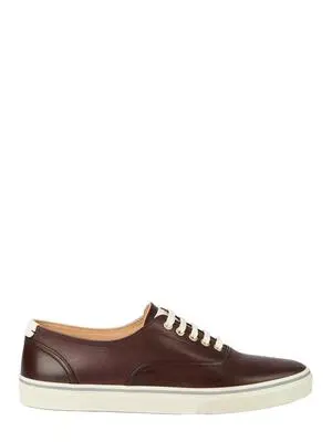 Brunello Cucinelli Leather Lace-up Sneakers - Brown