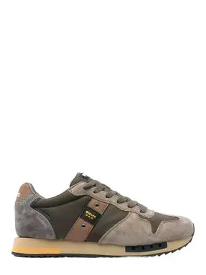 BLAUER. Panelled Suede Sneakers - Green