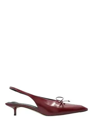 Jacquemus 40mm Cubisto Slingback Bow Pumps - Red