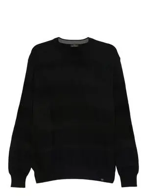 Paul & Shark Striped Wool Sweater - Black