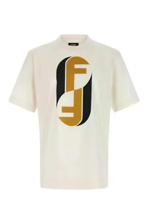 Fendi Nity Monogram-print T-shirt - Neutrals