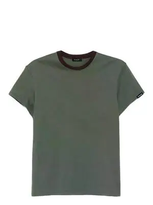 MUGLER Ribbed-trim T-shirt - Green