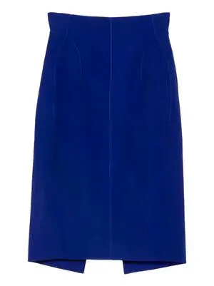 MUGLER High-waisted Pencil Skirt - Blue