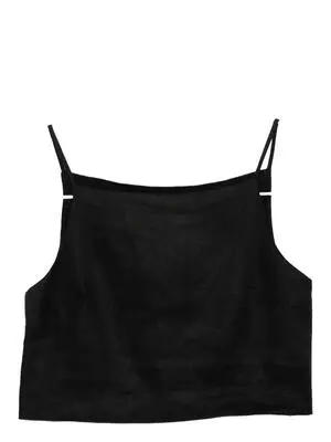 REFORMATION Kerri Linen Top - Black