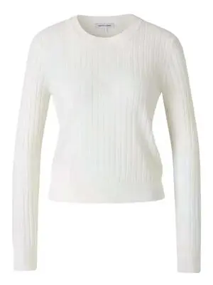 Veronica Beard Ribbed Crew-neck Sweater - White