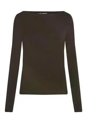Karl Lagerfeld Long-sleeve T-shirt - Brown