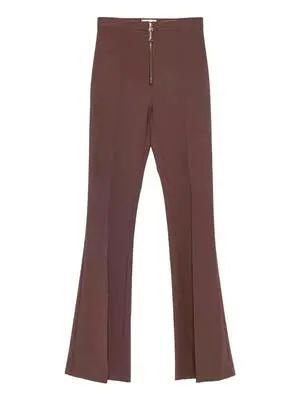 Elisabetta Franchi Flared Trousers - Brown